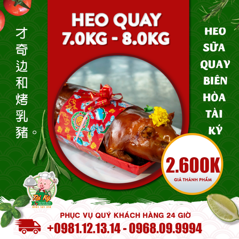HEO LỚN QUAY NGUYÊN CON 7KG - 8KG - Heo Sữa Quay Biên Hoà